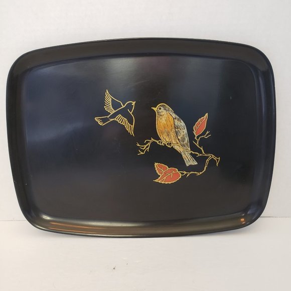 Couroc Monterey California | Art | Couroc Inlaid Birds Melamine Tray ...